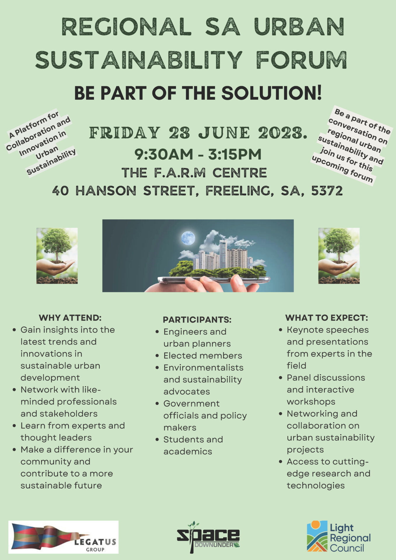 REGIONAL SA URBAN SUSTAINABILITY FORUM - 23 June 2023 - Northern ...
